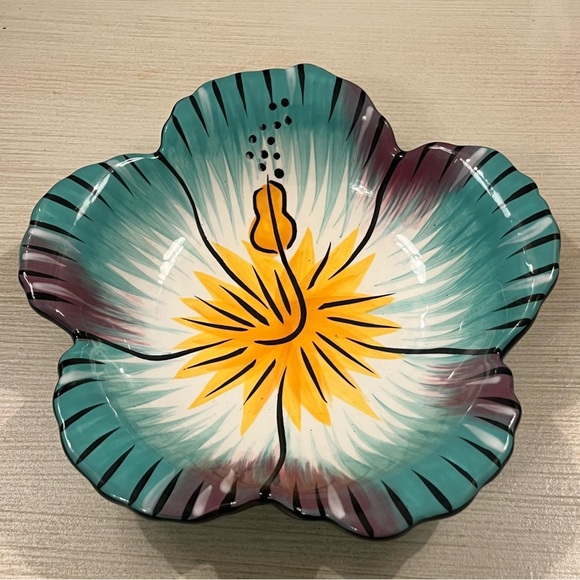 California Art | Art | California Art Pottery Hibiscus Hawaiian Bowl ...